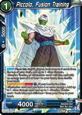 Piccolo, Fusion Training - Legend of the Dragon Balls - Dragon Ball ...