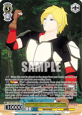 Jaune: Working Together (OFR) - RWBY Premium Booster - Weiss Schwarz