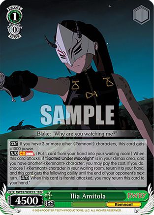 Ilia Amitola - RWBY Premium Booster - Weiss Schwarz