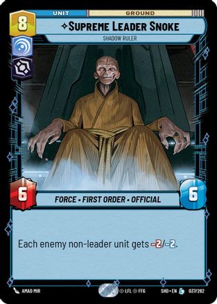 Supreme Leader Snoke - Shadow Ruler - Shadows of the Galaxy - Star Wars ...
