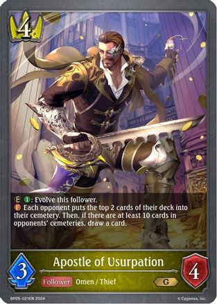 Apostle of Usurpation - BP05: Omens Eternal - Shadowverse: Evolve