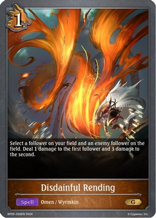Disdainful Rending - BP05: Omens Eternal - Shadowverse: Evolve