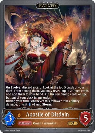 Apostle of Disdain - P24 (Evolved) (Foil) - BP05: Omens Eternal - Shadowverse: Evolve
