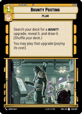 Bounty Posting - Shadows of the Galaxy - Star Wars: Unlimited