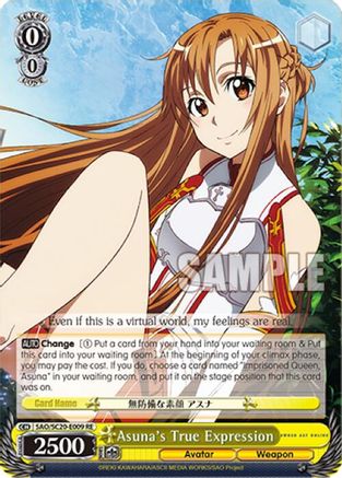 Asuna's True Expression - Sword Art Online Chronicle Set - Weiss Schwarz