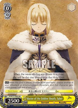 Master of the Golden Sheath, Saber - Fate/Zero Chronicle Set - Weiss ...