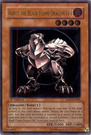 Horus The Black Flame Dragon LV4 (UTR) - Soul of the Duelist - YuGiOh