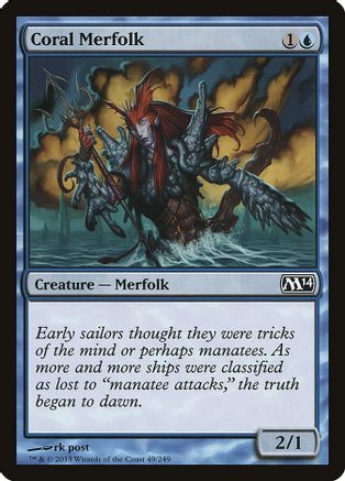 Coral Merfolk - Magic 2014 (M14) - Magic: The Gathering