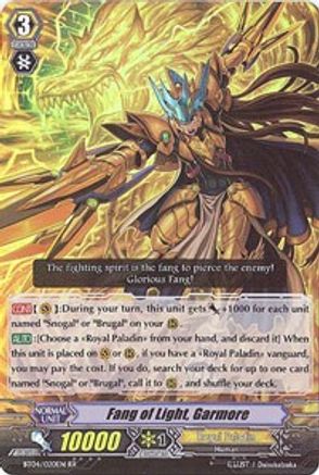 Fang of Light, Garmore - Eclipse of Illusionary Shadows - Cardfight ...