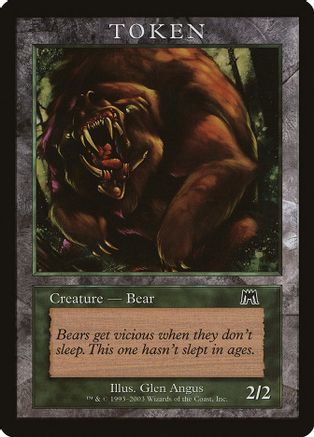 Bear Token (ONS) - Magic Player Rewards - Magic: The Gathering