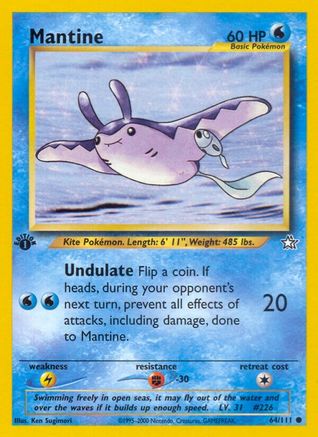 Mantine - Neo Genesis - Pokemon