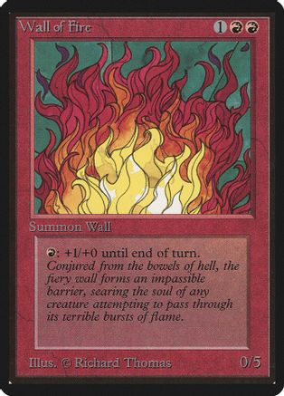 Wall of Fire - Beta Edition - Magic: The Gathering