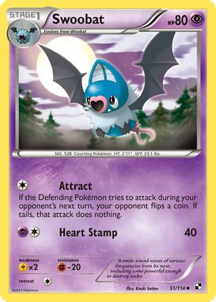 Swoobat - Black and White - Pokemon