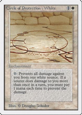 Circle of Protection: White - Unlimited Edition - Magic: The Gathering