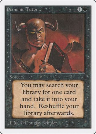 Demonic Tutor - Unlimited Edition - Magic: The Gathering