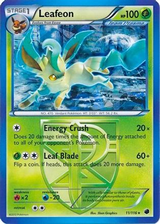 Leafeon - 11/116 (BW Plasma Freeze) - Deck Exclusives - Pokemon