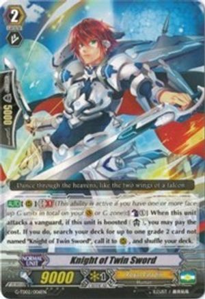 Knight of Twin Sword (Foil) - G-TD02: Divine Swordsman of the Shiny Star - Cardfight Vanguard