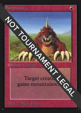 Burrowing (IE) - International Edition - Magic: The Gathering