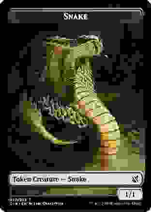 Plant // Snake Double-sided Token - Commander 2019 - Magic: The Gathering