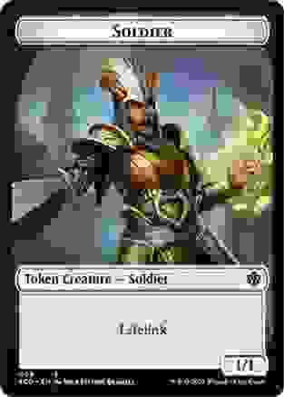 Elf Warrior // Soldier Double-sided Token - Starter Commander Decks - Magic: The Gathering