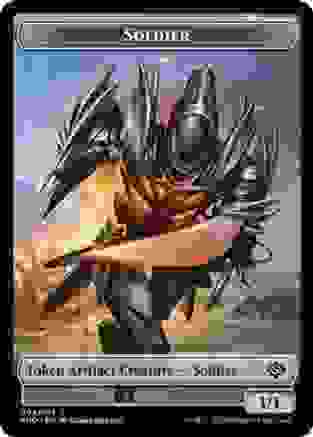 Powerstone // Soldier (008) Double-sided Token - The Brothers' War ...