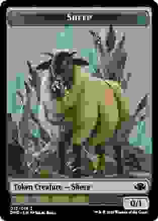 Goblin // Sheep Double-sided Token - Dominaria Remastered - Magic: The Gathering