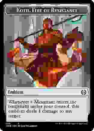 Phyrexian Mite (011) // Emblem - Koth, Fire of Resistance Double-sided ...