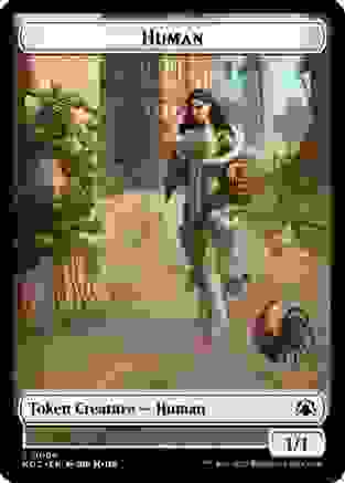 Zombie Knight // Human Double-sided Token - Commander: March of the ...