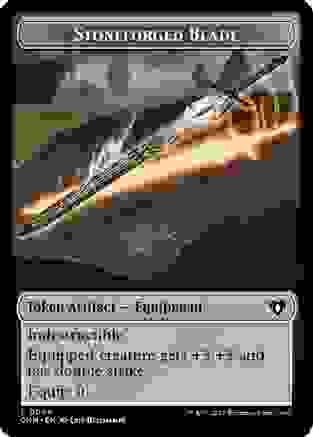 Treasure // Stoneforged Blade Double-Sided Token - Commander Masters ...