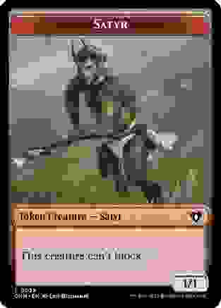 Clue // Satyr Double-Sided Token - Commander Masters - Magic: The Gathering