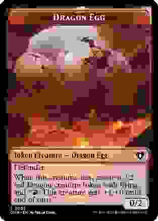 Spirit (0010) // Dragon Egg Double-Sided Token - Commander Masters - Magic: The Gathering