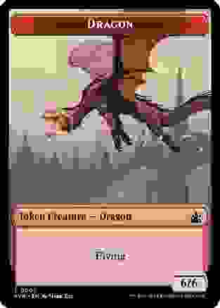 Elf Knight // Dragon Double-Sided Token - Ravnica Remastered - Magic ...
