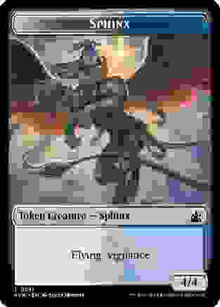 Elf Knight // Sphinx Double-Sided Token - Ravnica Remastered - Magic ...