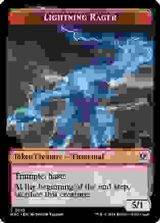Gold // Lightning Rager Double-Sided Token - Commander: Murders at ...