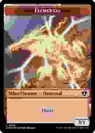Human Soldier // Elemental (0025) Double-Sided Token - Commander Masters - Magic: The Gathering