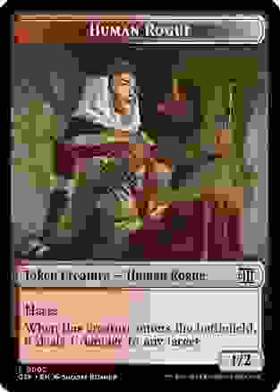 Mercenary // Human Rogue Double-Sided Token - Outlaws of Thunder ...