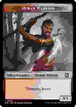 Mercenary // Human Warrior Double-Sided Token - Outlaws of Thunder ...
