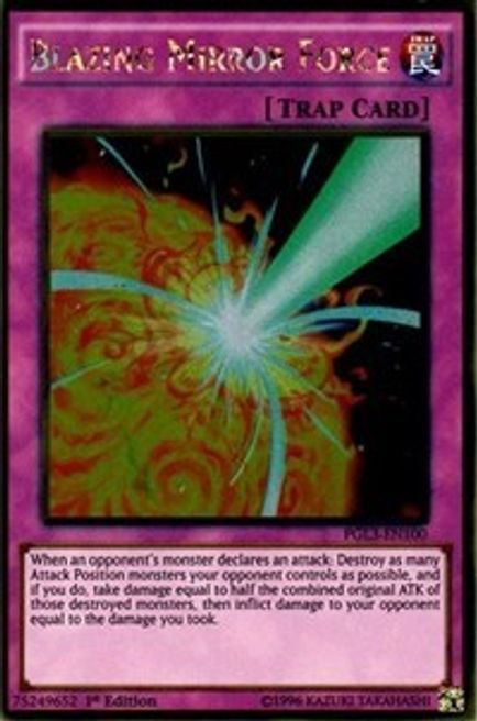 Blazing Mirror Force - Premium Gold: Infinite Gold - YuGiOh