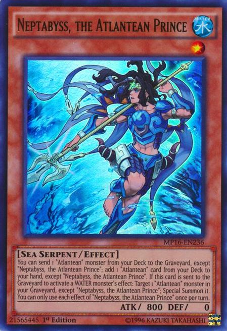 Neptabyss, the Atlantean Prince - 2016 Mega-Tins Mega Pack - YuGiOh