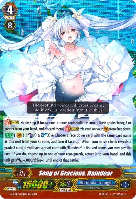 Song of Gracious, Raindear - G-CB05: Prismatic Divas - Cardfight Vanguard