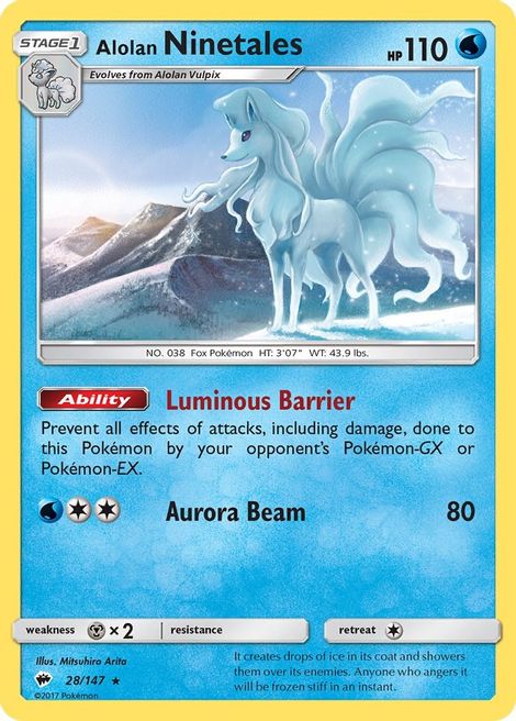 Alolan Ninetales - SM - Burning Shadows - Pokemon