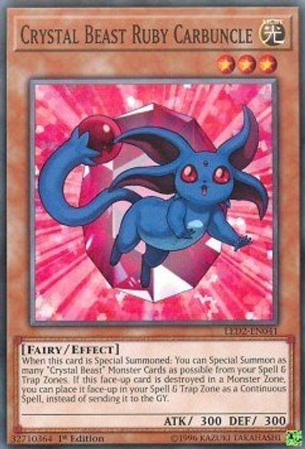 Crystal Beast Ruby Carbuncle - Legendary Duelists: Ancient Millennium ...