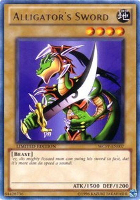 Alligator's Sword - World Championship 2010 Card Pack - YuGiOh