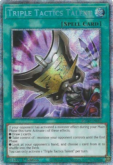 Triple Tactics Talent (Starlight Rare) - Rise of the Duelist - YuGiOh
