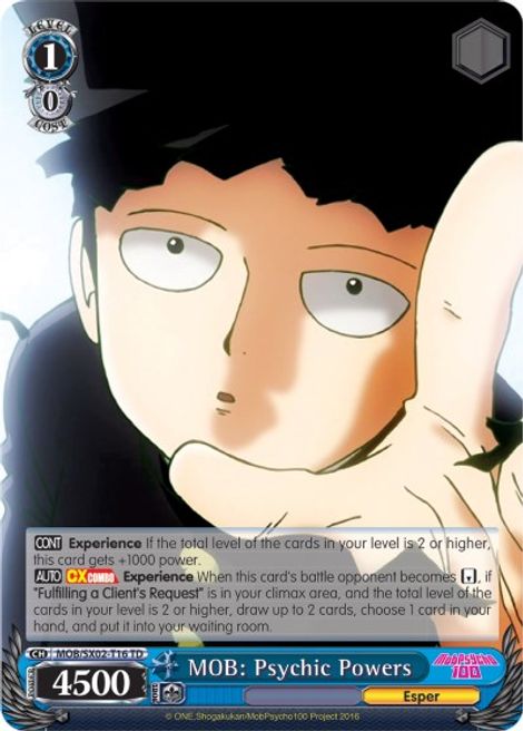 MOB: Psychic Powers - Mob Psycho 100 - Weiss Schwarz