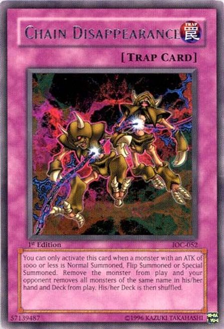 Chain Disappearance - Invasion of Chaos - YuGiOh
