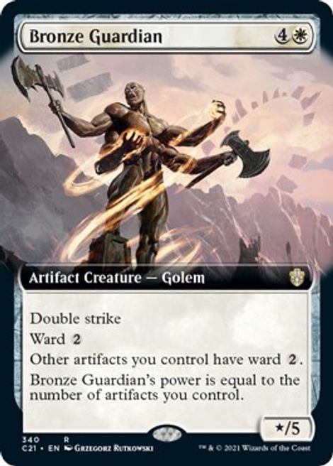 Bronze Guardian (Extended Art) - Commander 2021 - Magic: The Gathering