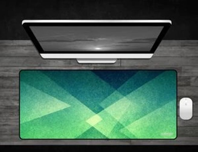 Green Woven Shapes - Deskmat - GamerMats Playmats - Playmats