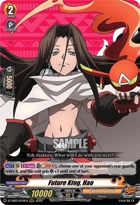 Future King, Hao - D-TB03: Shaman King - Cardfight Vanguard