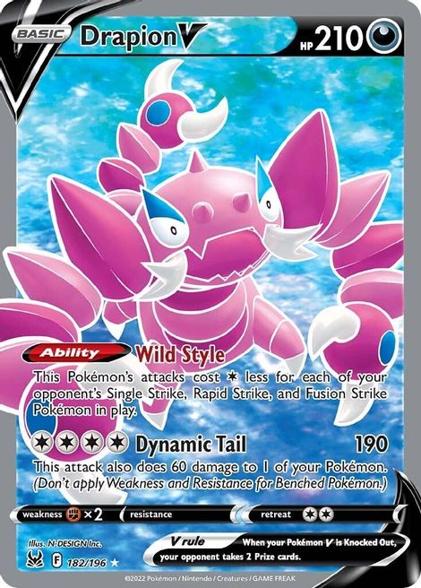 Drapion V (Full Art) - SWSH11: Lost Origin - Pokemon